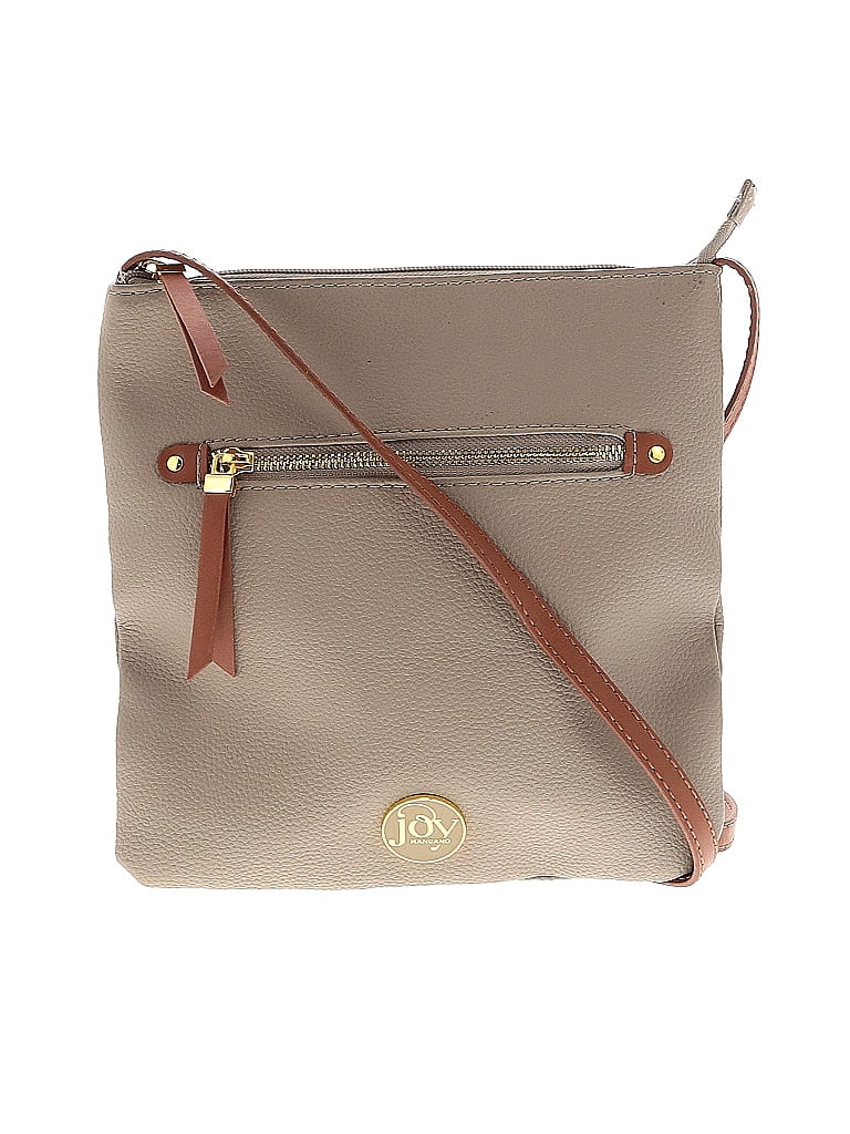 Joy Mangano Gray Leather Crossbody Bag One size - 65% off | ThredUp