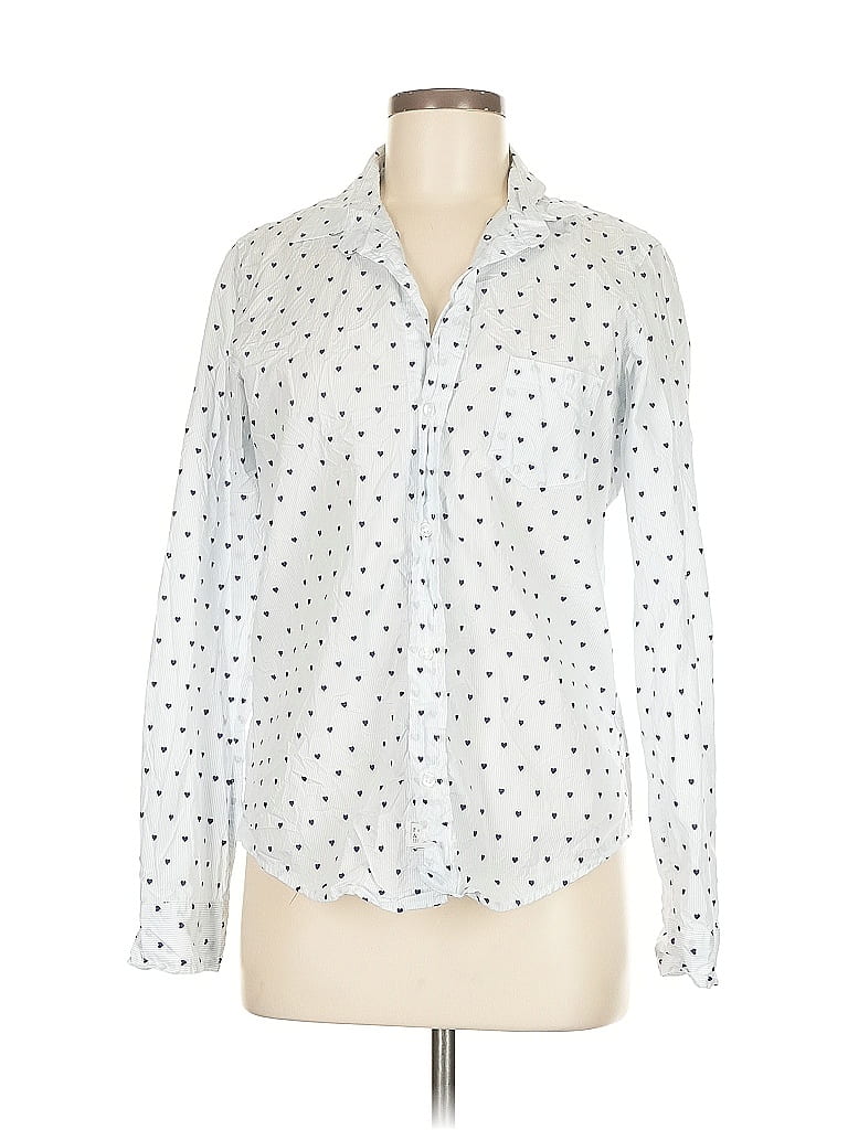 Frank & Eileen 100% Cotton Polka Dots White Long Sleeve Button-Down Shirt Size M - 73% off | ThredUp