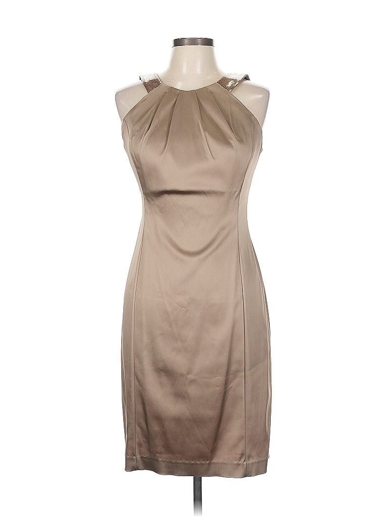 Calvin Klein Tan Cocktail Dress Size 10 - 70% off | ThredUp