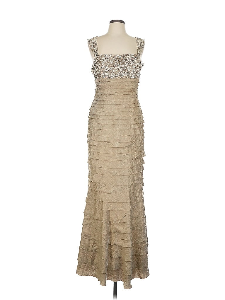 JS Collection Tan Silver Cocktail Dress Size 12 - 71% off | ThredUp