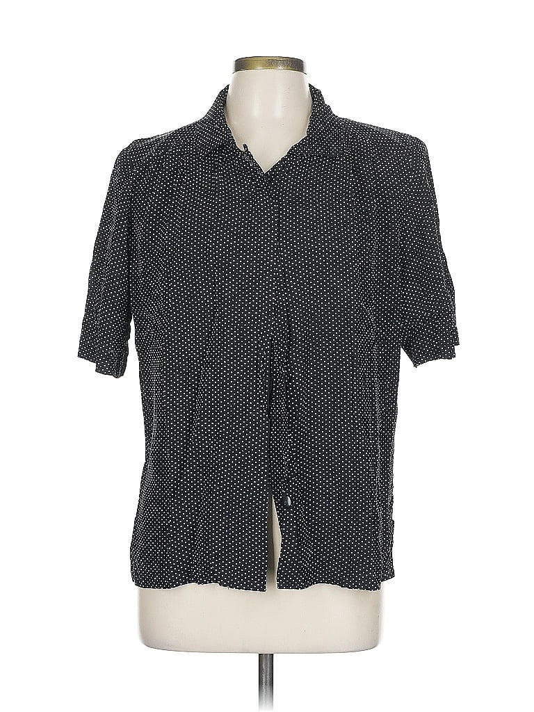 Assorted Brands Polka Dots Black Black Polka Dot Button-Down Shirt Size ...