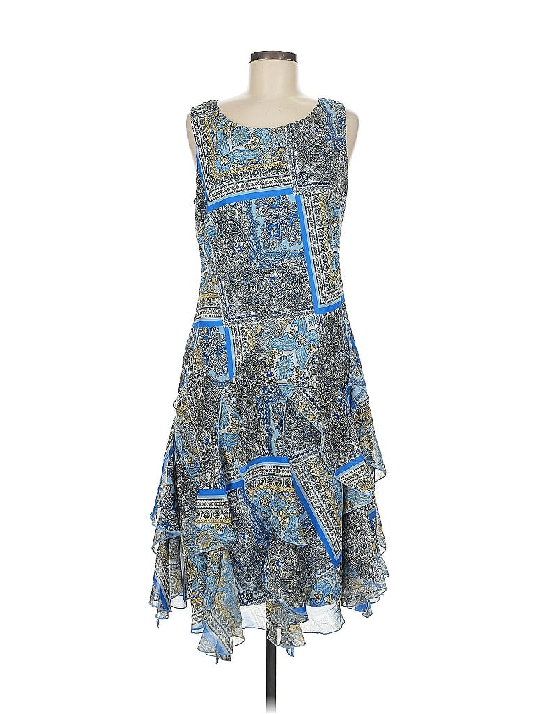 Signature by Robbie Bee 100% Polyester Paisley Blue Blue Paisley ...