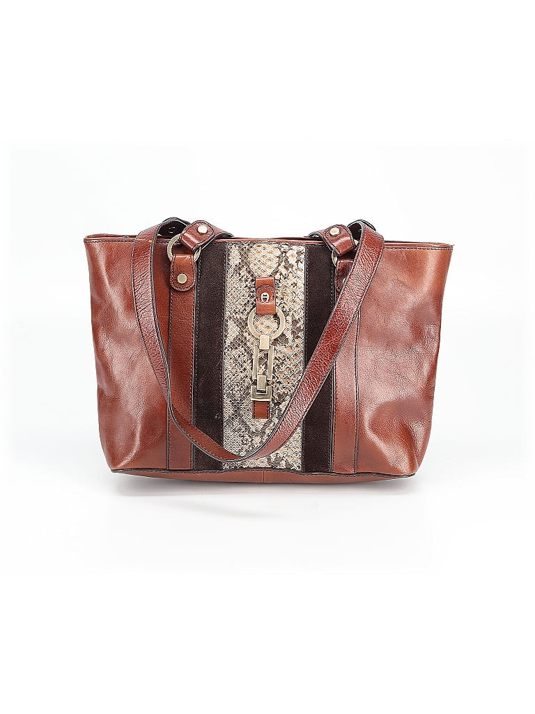 Etienne Aigner Paisley Brown Leather Shoulder Bag One size - 78% off ...