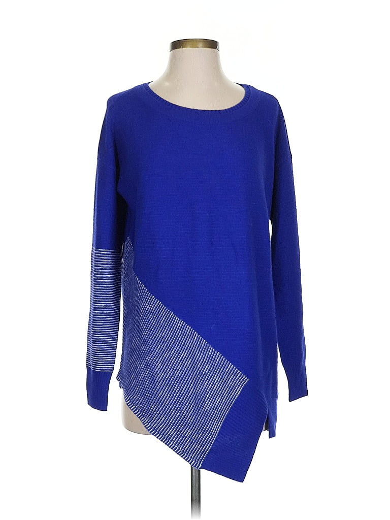 St. John Color Block Blue Pullover Sweater Size S - 82% off | ThredUp