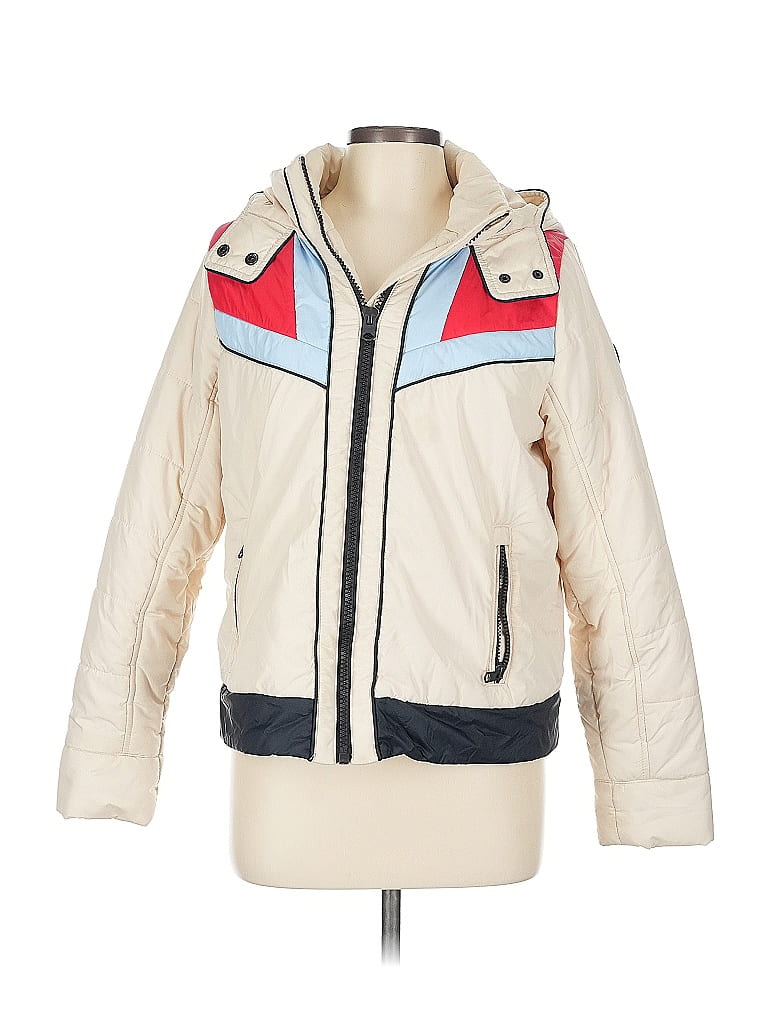 Abercrombie & Fitch Color Block Ivory Jacket Size L - 20% off | ThredUp