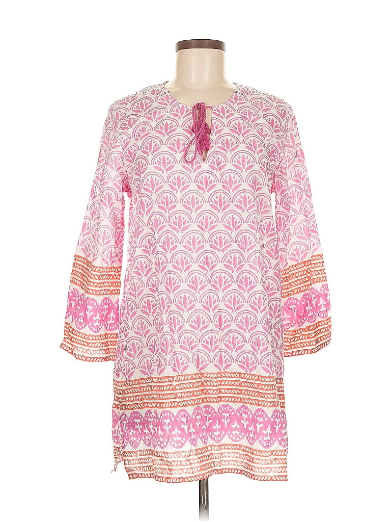 Sigrid Olsen 100% Cotton Pink 3/4 Sleeve Blouse Size M - 78% off | ThredUp