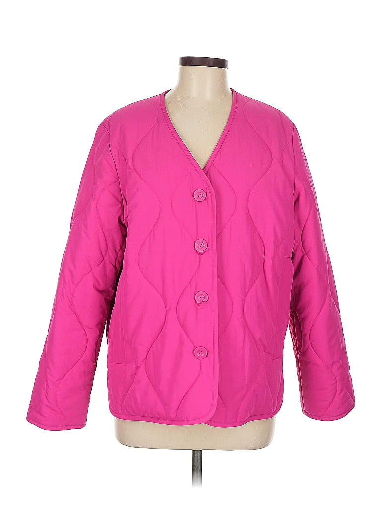 Cos 100% Polyester Solid Pink Jacket Size M - 72% off | ThredUp