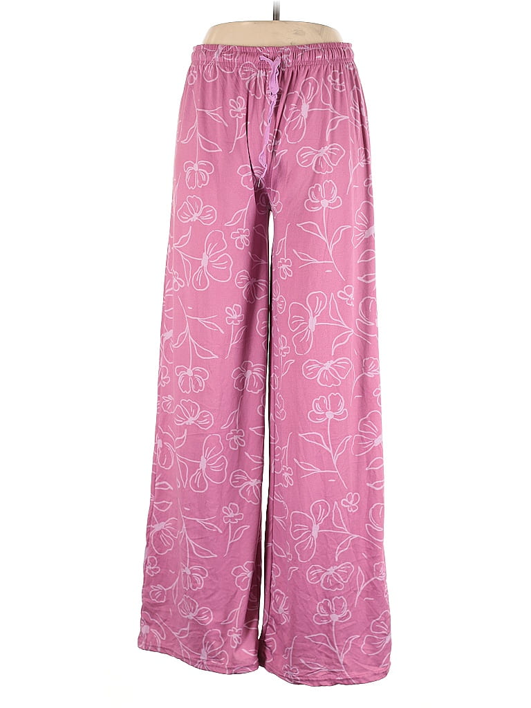 hello mello Print Pink Casual Pants Size L - 52% off | ThredUp