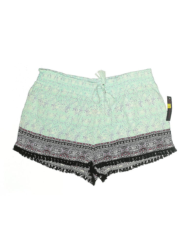 No Boundaries 100% Rayon Paisley Green Shorts Size XL - -2% off | ThredUp
