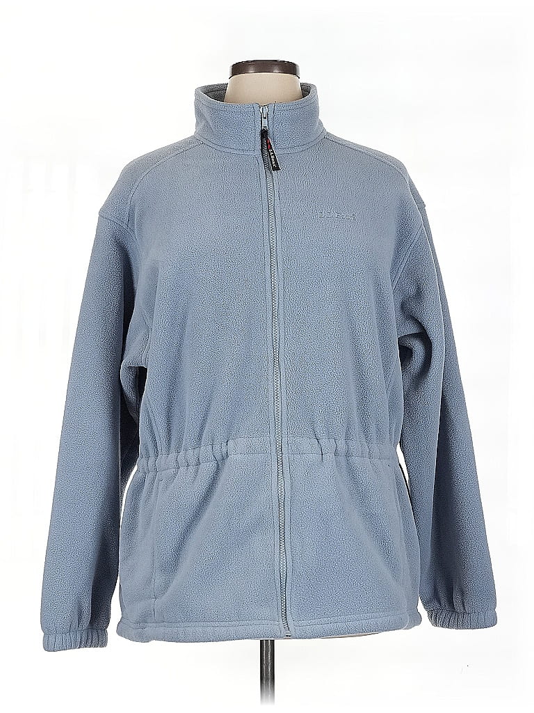 L.L.Bean 100% Polyester Solid Blue Fleece Size XL - 59% off | ThredUp