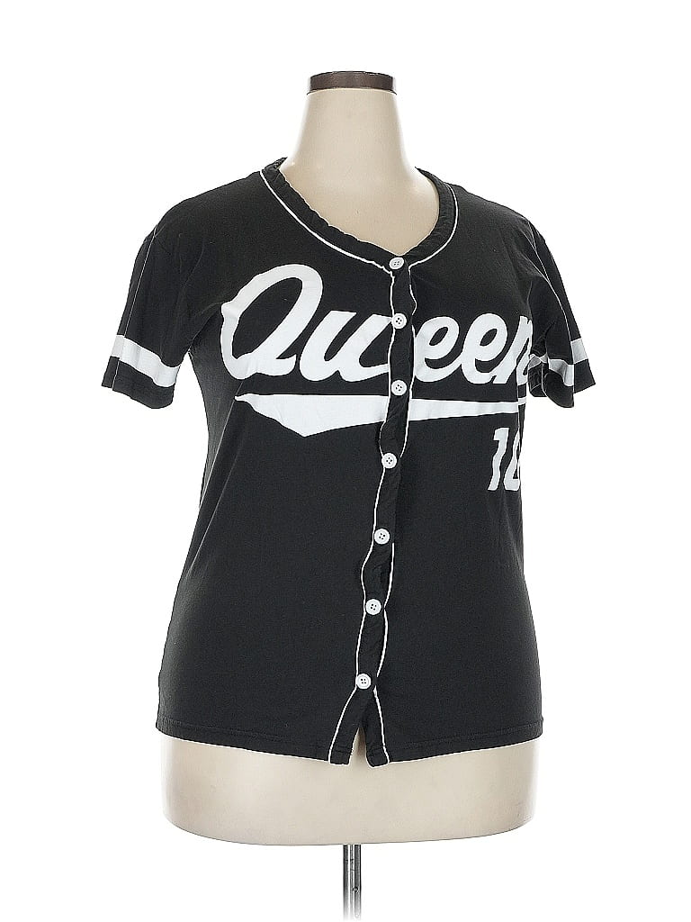 ON FIRE 100% Cotton Black Short Sleeve Jersey Size 2X - 48% off | ThredUp