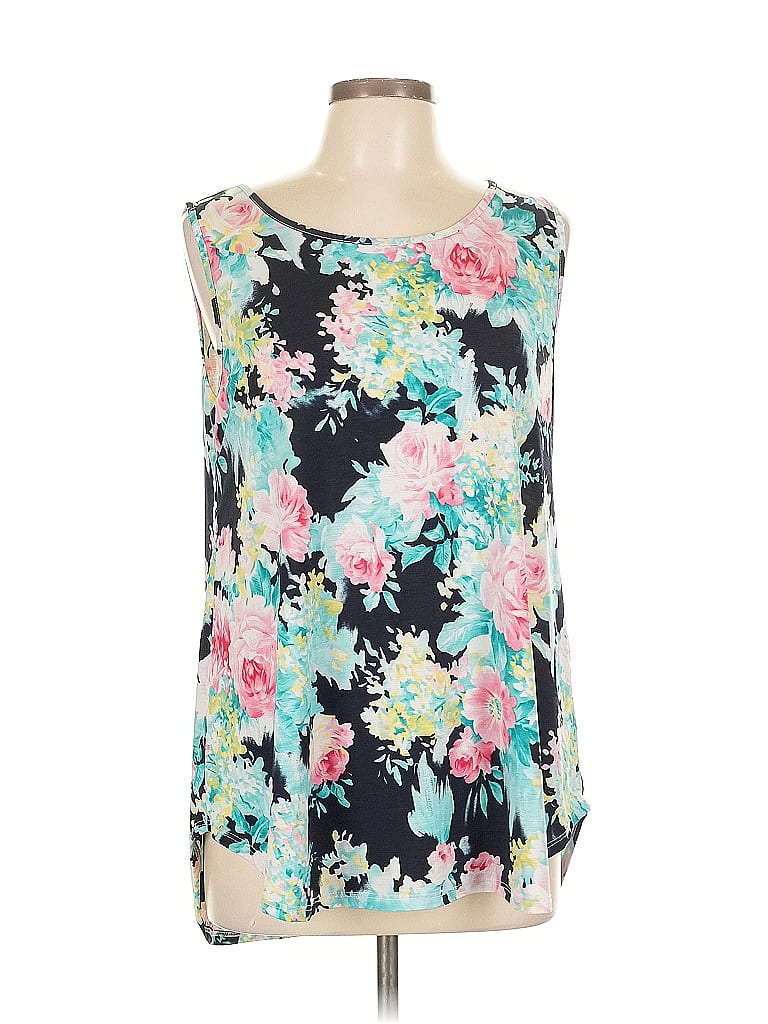 Sweet Lovely by Jen Teal Sleeveless Blouse Size L - 60% off | ThredUp