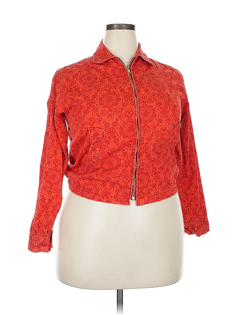 Fresh Produce Orange Red Jacket Size XXL (estimated) - 71% off | ThredUp