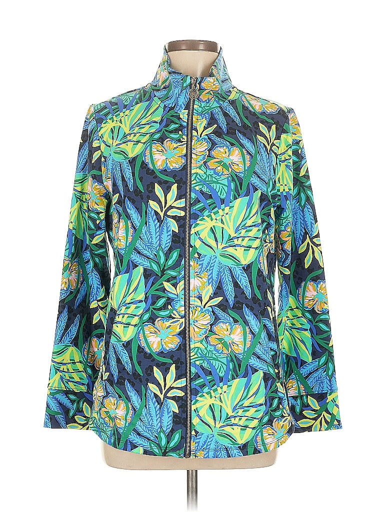 Lilly Pulitzer Tropical Blue Jacket Size L - 65% off | ThredUp