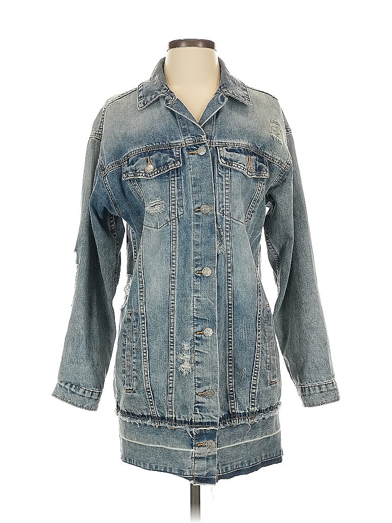 Mustard Seed 100% Cotton Blue Denim Jacket Size XS - 52% off | ThredUp