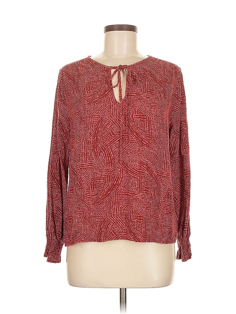 Knox Rose 100% Rayon Red Long Sleeve Blouse Size M - 44% off | ThredUp