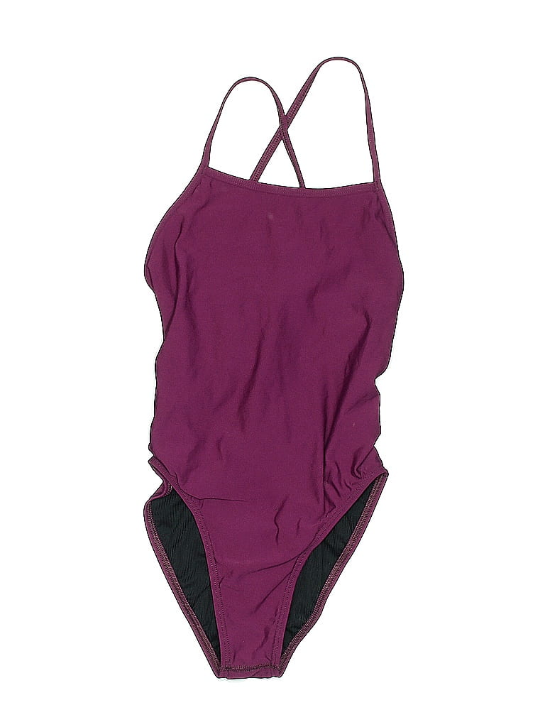 Jolyn 100% Polyester Color Block Burgundy One Piece Swimsuit Size XS ...