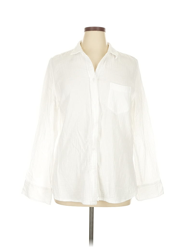 J.Crew 100% Cotton Ivory Long Sleeve Button-Down Shirt Size 16 - 70% off | ThredUp