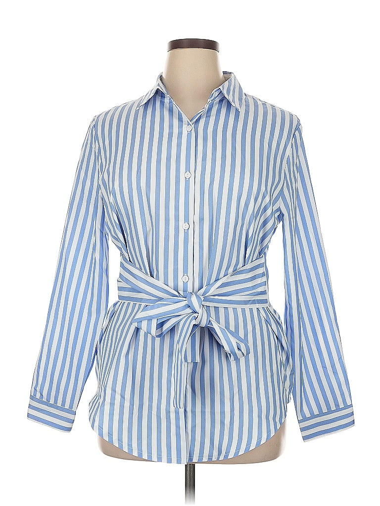 Made With Love Stripes Blue Long Sleeve Button-Down Shirt Size XL - 69% off | ThredUp