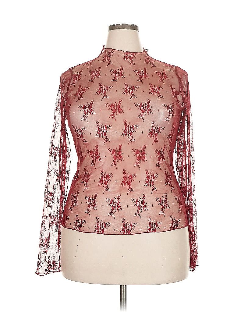 Wild Fable Burgundy Long Sleeve Blouse Size XXL - 34% off | ThredUp