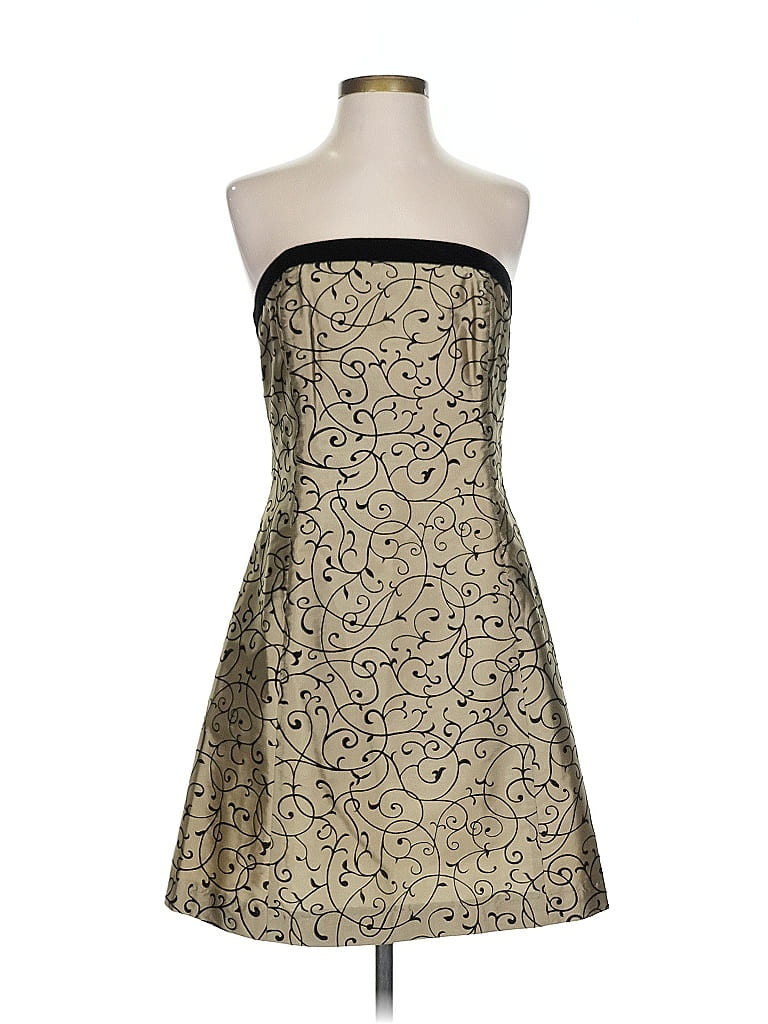 Robin Jordan 100% Silk Paisley Gold Cocktail Dress Size 6 - 75% off ...