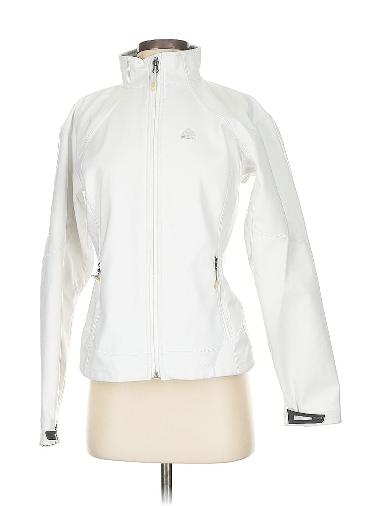 Nike 100% Polyester White Track Jacket Size S - 59% off | ThredUp