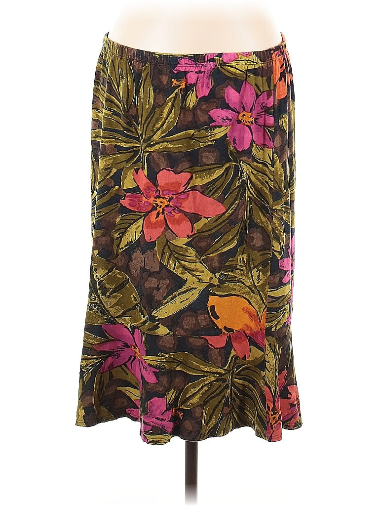 Chico's Design Tropical Brown Casual Skirt Size L - 68% off | ThredUp