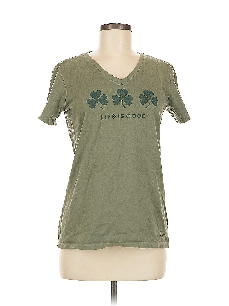 Life Is Good 100% Cotton Green Short Sleeve T-Shirt Size M - 43% off ...