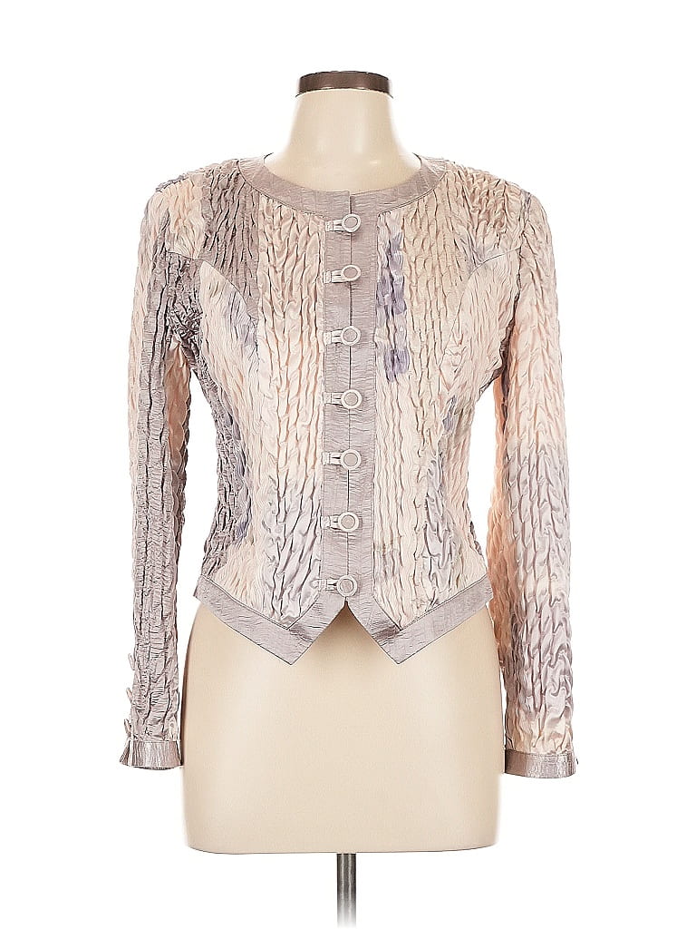 Collection Jeanne Marc 100% Polyester Silver Jacket Size 12 - 76% off ...