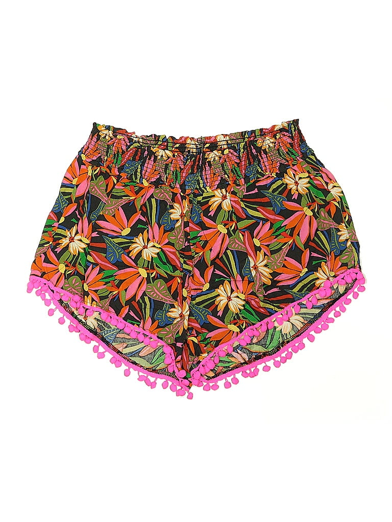 Natural Life 100% Rayon Tropical Pink Shorts Size L - 44% off | ThredUp