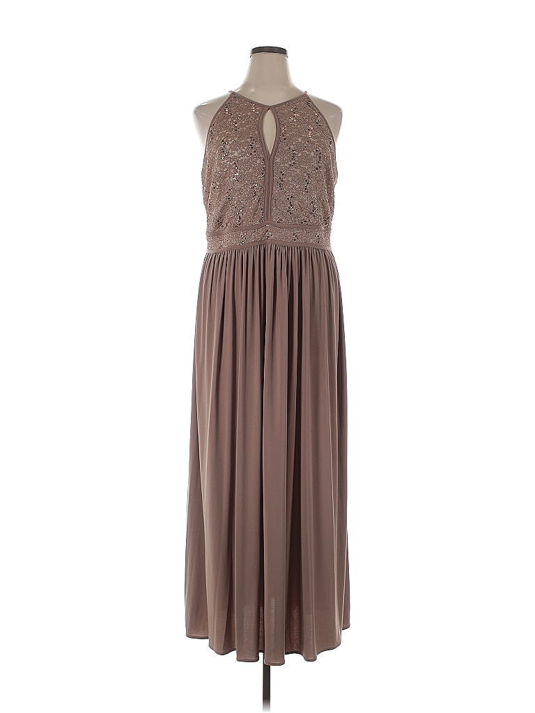 Night Way Collections Brown Tan Cocktail Dress Size 1X (estimated) - 43 ...