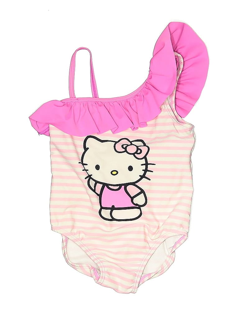 Hello Kitty Stripes Pink One Piece Swimsuit Size 3T - 20% off | ThredUp