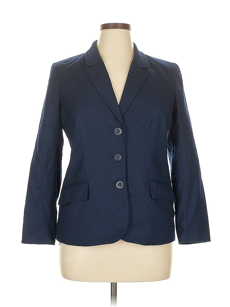 Appleseeds 100% Wool Blue Wool Blazer Size 16 (petite) - 67% off | ThredUp
