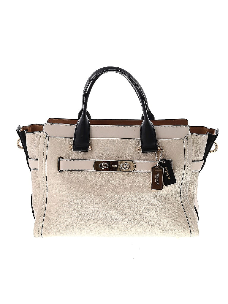 Coach 100% Leather Ivory Leather Satchel One size - 74% off | ThredUp
