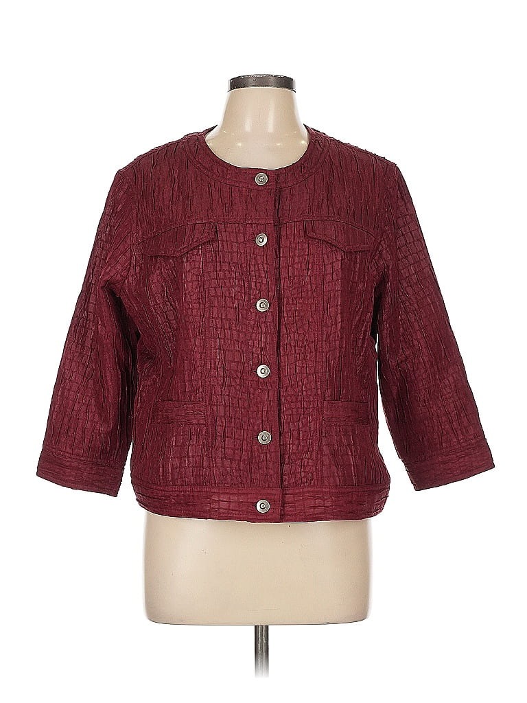 Ruby Rd. Burgundy Red Jacket Size L (estimated) - 72% off | ThredUp
