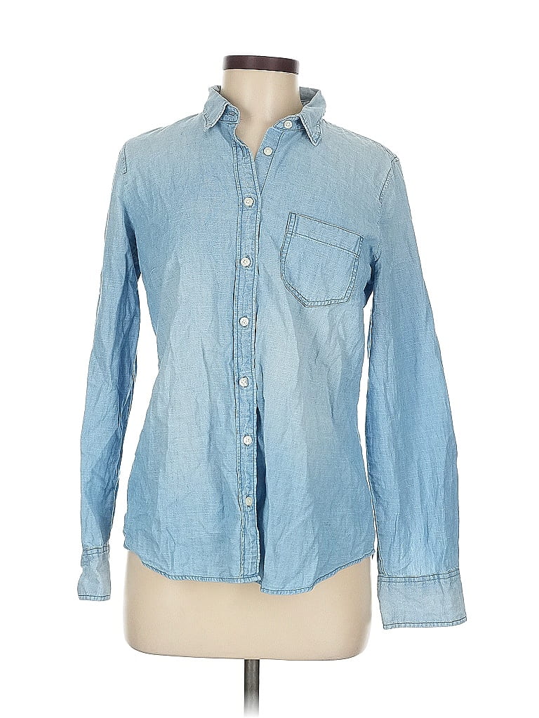 J.Crew Mercantile 100% Cotton Blue Long Sleeve Button-Down Shirt Size M - 68% off | ThredUp