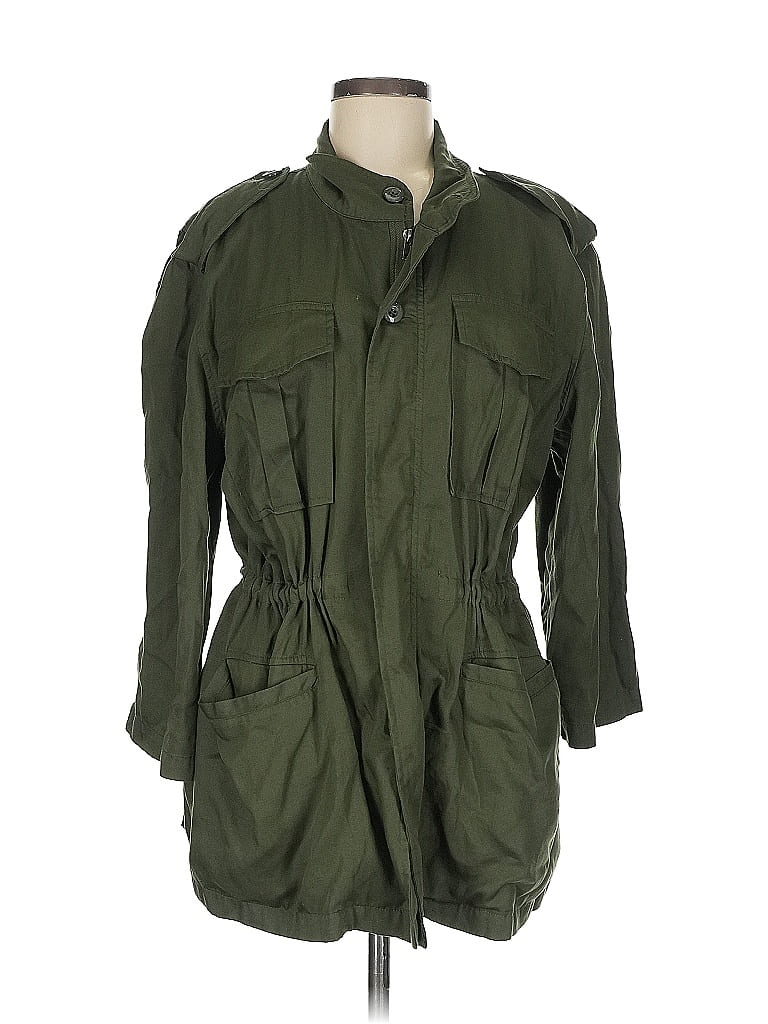 DL1961 Green Raincoat Size M - 76% off | ThredUp