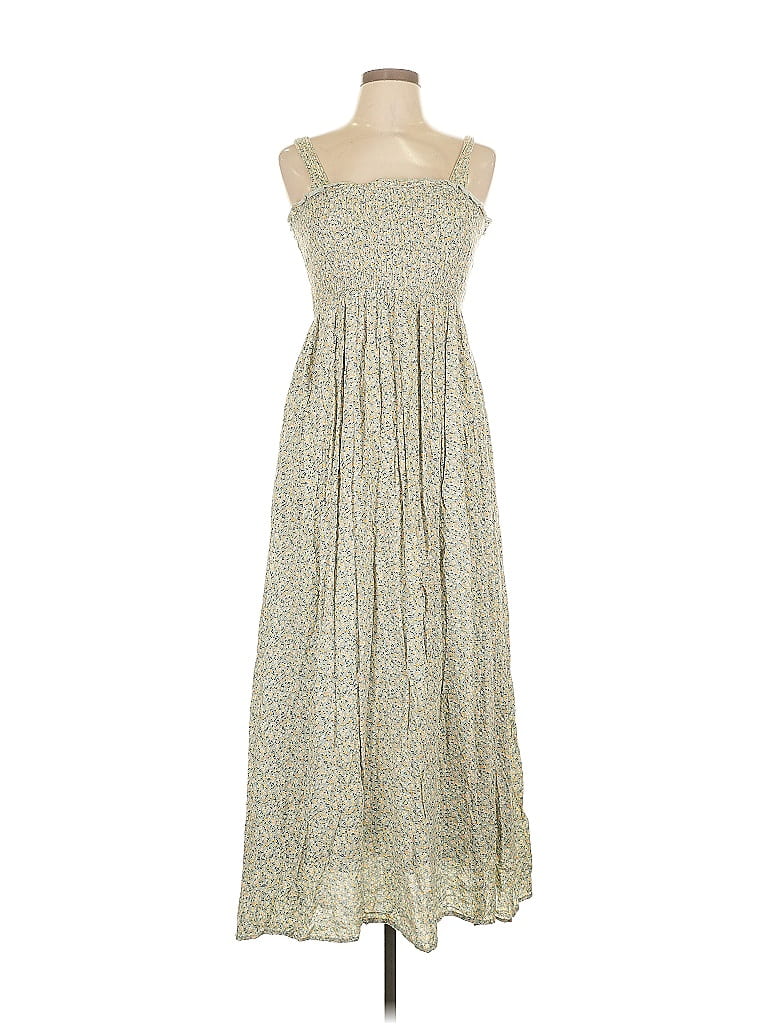 Sim & Sam 100% Rayon Ivory Casual Dress Size L - 49% off | ThredUp