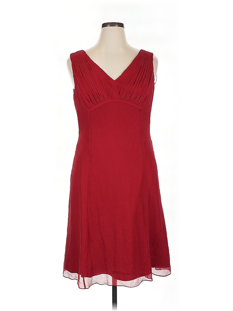 Talbots 100% Silk Solid Burgundy Red Cocktail Dress Size 16 - 72% off ...