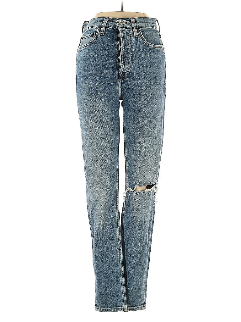 RE/DONE Hearts Blue Jeans Size 25 waist - 71% off | ThredUp