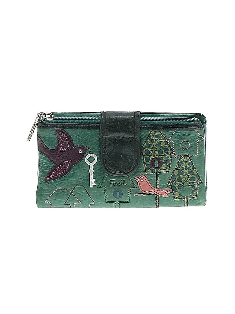 Fossil Green Leather Wallet One size - 61% off | ThredUp