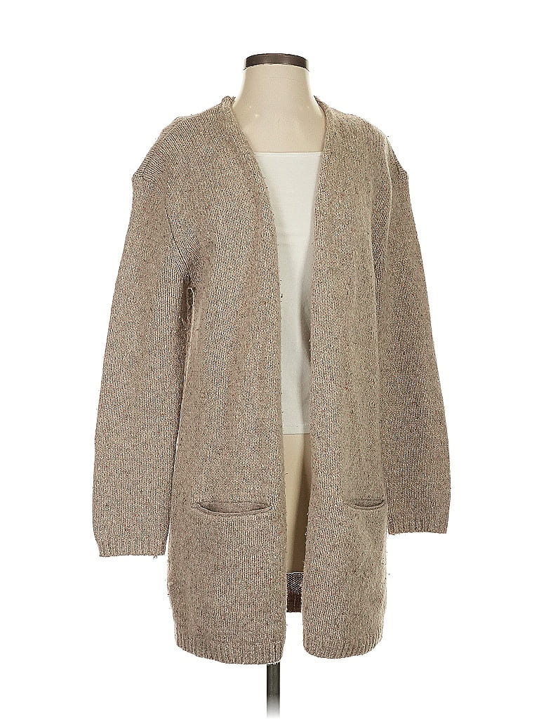 L.L.Bean Signature Tan Wool Cardigan Size S - 69% off | ThredUp