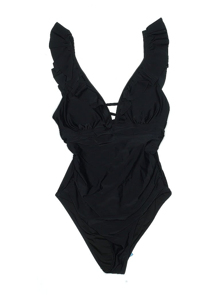 Cupshe Solid Black One Piece Swimsuit Size L - 24% off | ThredUp