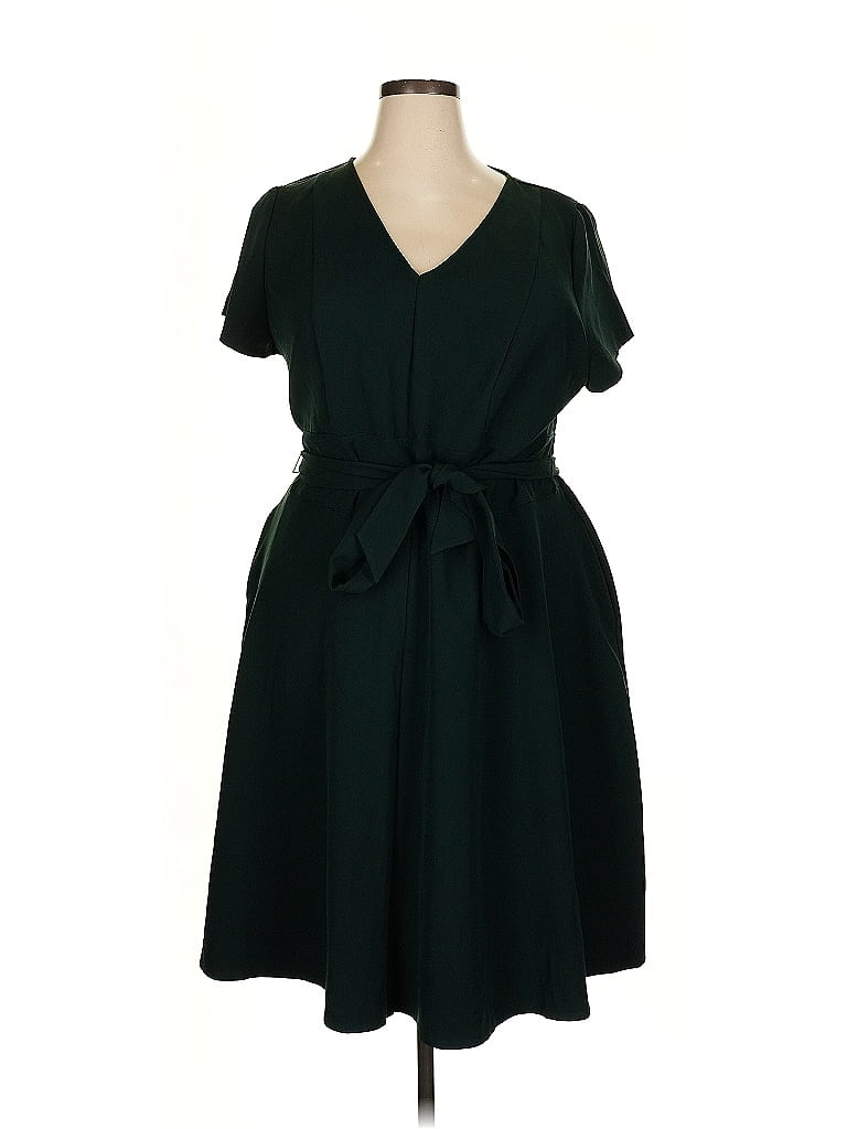 Lane Bryant Solid Green Casual Dress Size 18 - 46% off | ThredUp