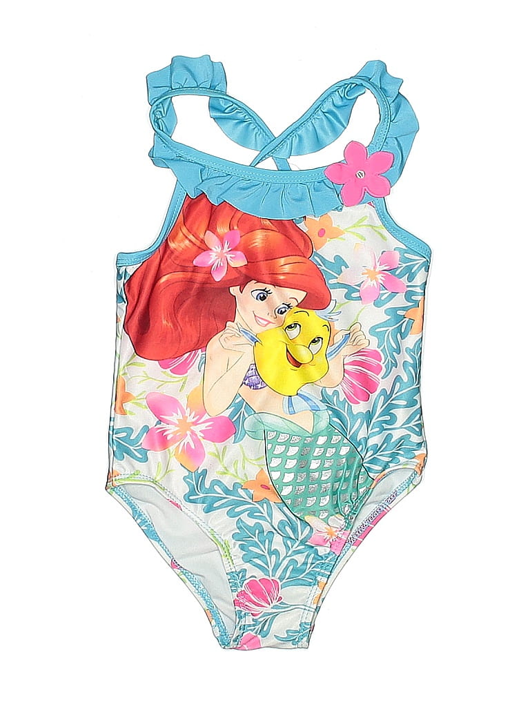 Disney Princess Print Blue One Piece Swimsuit Size 3T - 21% off | ThredUp