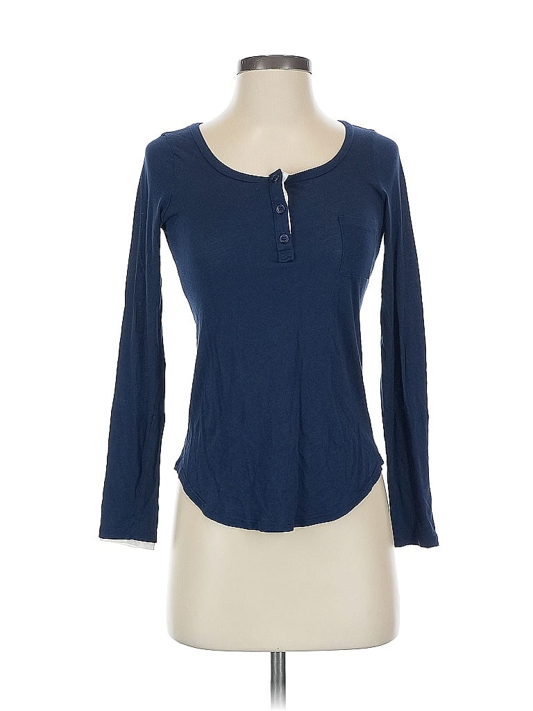 Splendid Blue Long Sleeve Henley Size XS - 75% off | ThredUp