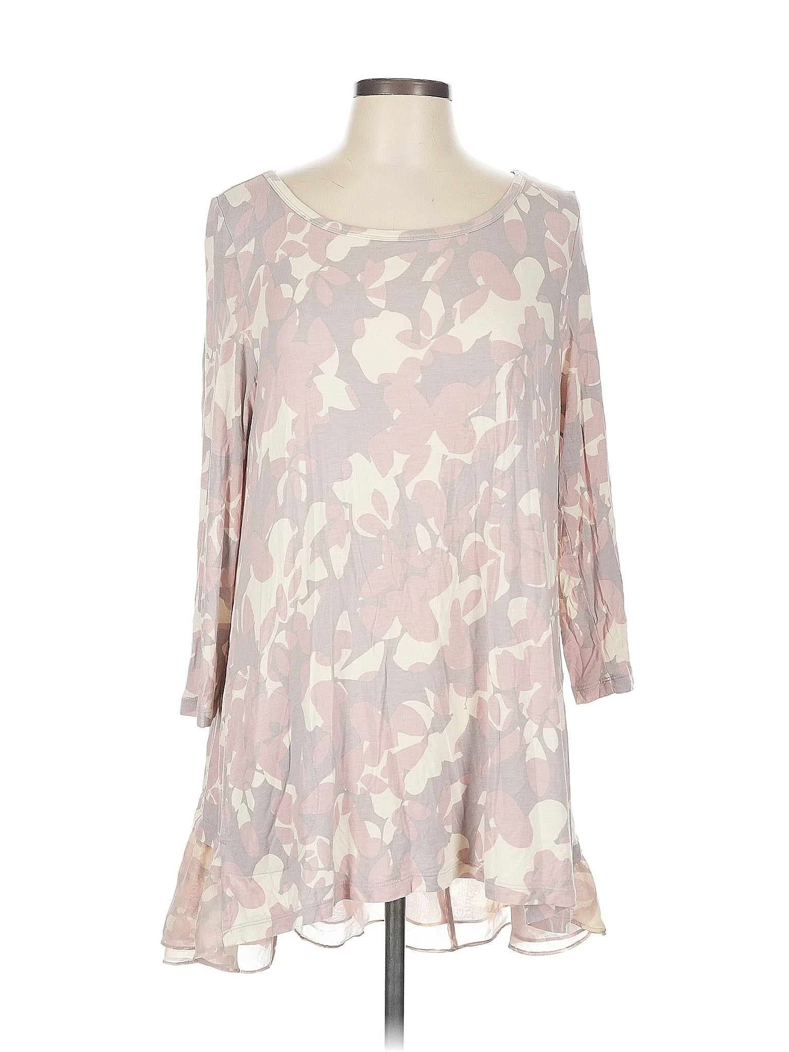 LOGO by Lori Goldstein Women Gray Casual Dress L | eBay