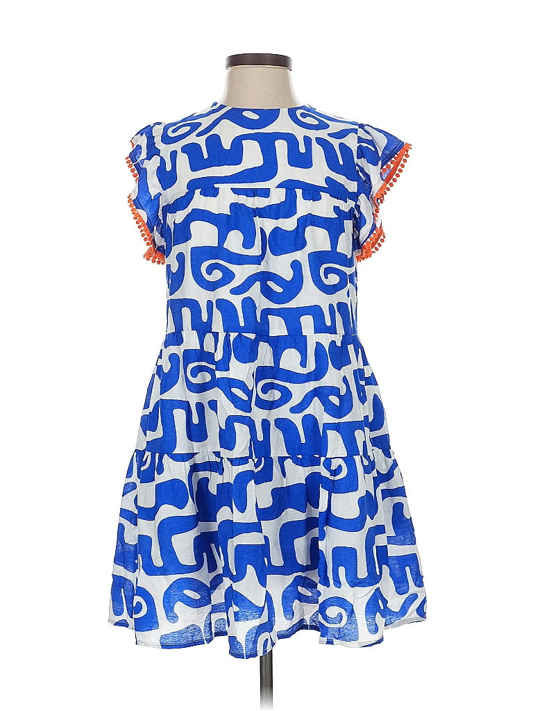 THML Graphic Blue Casual Dress Size XS - 67% off | ThredUp