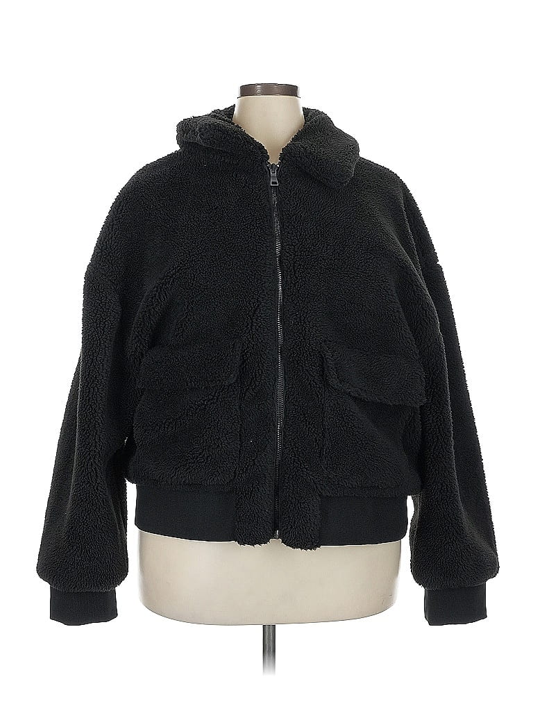 Gap 100% Polyester Solid Black Jacket Size XXL - 69% off | ThredUp