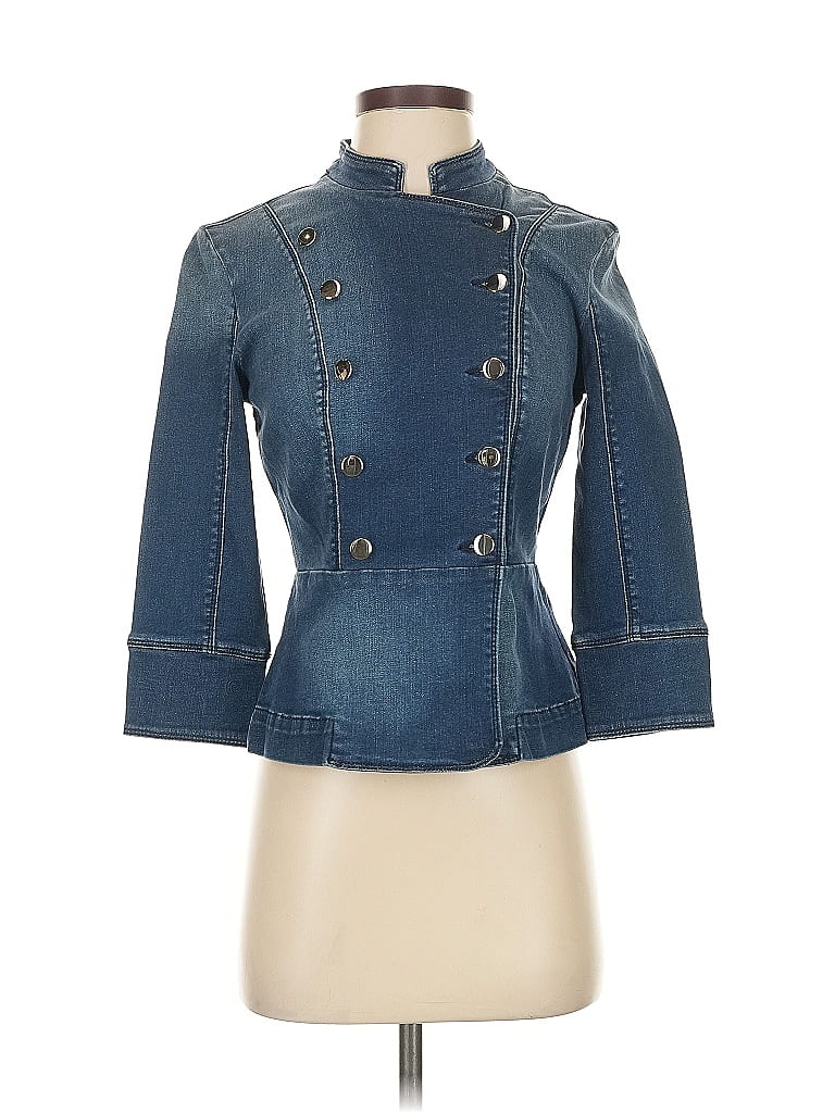 Bebe Blue Denim Jacket Size XS - 65% off | ThredUp
